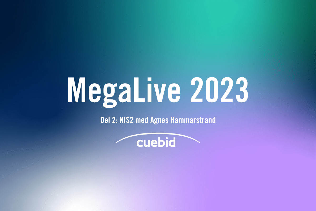 Megalive 2023 del 2 NIS2 med Agnes Hammarstrand - Cuebid