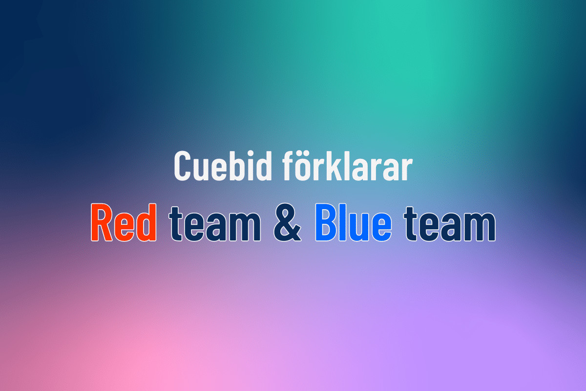 Cuebid förklarar Red Team Blue Team - Cuebid